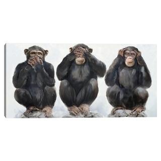 Three Monkeys by Studio Arts Canvas Art Print - Bed Bath & Beyond ...