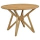 Elowen Round 42-inch Solid Wood Dining Table Light Walnut - Bed Bath ...