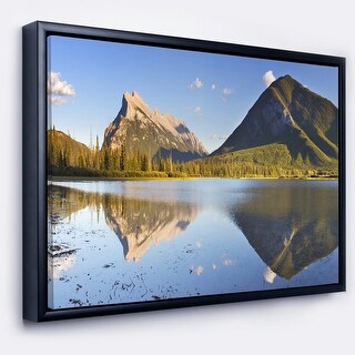 Designart "Vermillion Lakes and Mount Rundle" Landscape Framed Canvas ...