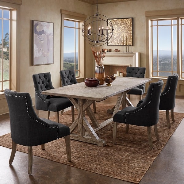Paloma Antique Grey Reclaimed Wood Dining Set by iNSPIRE Q Artisan ...