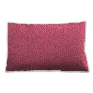 Ahgly Company Patterned Indoor-Outdoor Raspberry Red Lumbar Throw ...