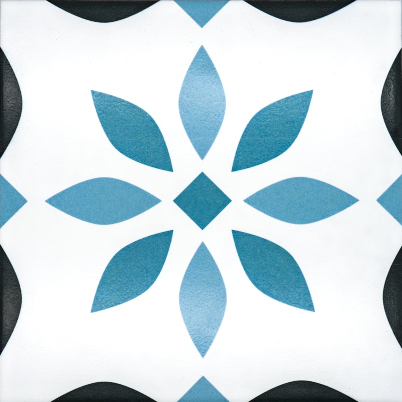 Vigo 10 x 10 Ceramic Floor/Wall Tile in Blue/Green, Black - Overstock ...