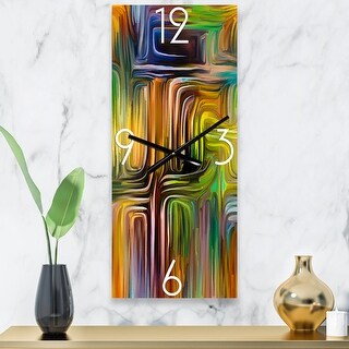 Designart 'Colour Fusion I' Modern wall clock - Bed Bath & Beyond ...