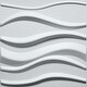 Dundee Deco White Waves PVC 3D Wall Panels, Decorative Wall Paneling ...