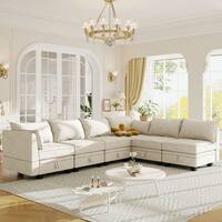Modern Large U-Shape Modular Sectional Sofa, Convertible Sofa Bed with ...