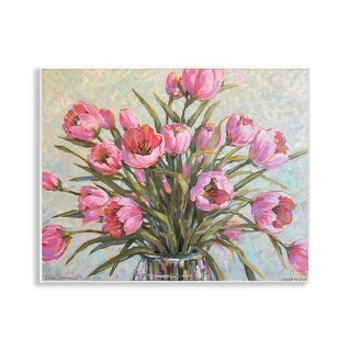 Stupell New Blooms Tulip Painting Wall Plaque Art Design By Linda ...