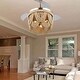 Cusp Barn 42" Retractable Ceiling Fan with Light,Farmhouse Bohemian ...