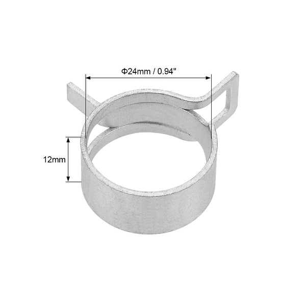 Steel Band Clamp Hose Tube Spring Clips Clamp Silver Manganese Steel ...