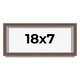 18x7 Shadow Box Frame Brown | 1.125 inches Deep Real Wood Rustic - Bed ...