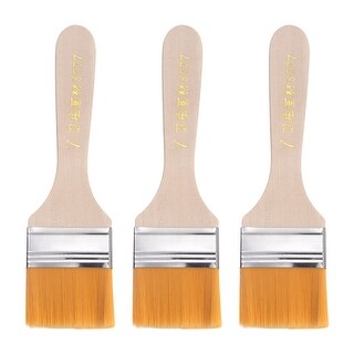 1.7" Width Small Paint Brush Nylon Bristle with Wood Handle Tool 3Pcs ...