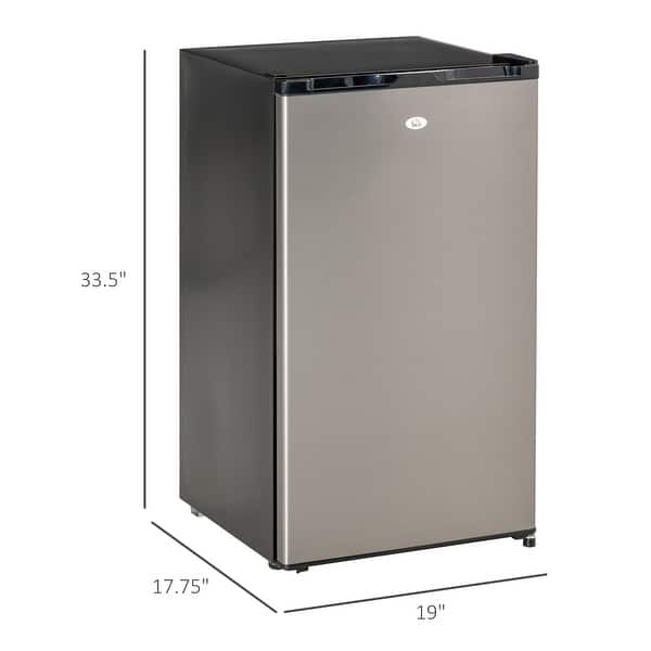 HOMCOM Compact Refrigerator 3.3 Cu Ft Mini Fridge with Adjustable ...