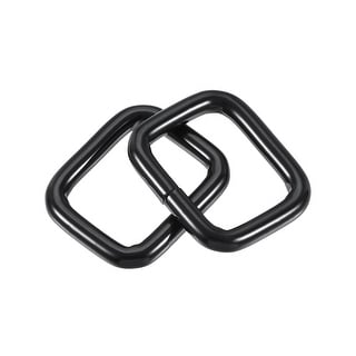 Metal Rectangle Ring Buckles 20x16mm for Bags Belts DIY Black 60pcs ...