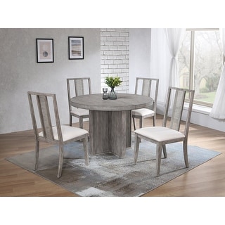 Ripple Dining Table & Max 5-Piece Dining Set In Dove Grey - Bed Bath ...