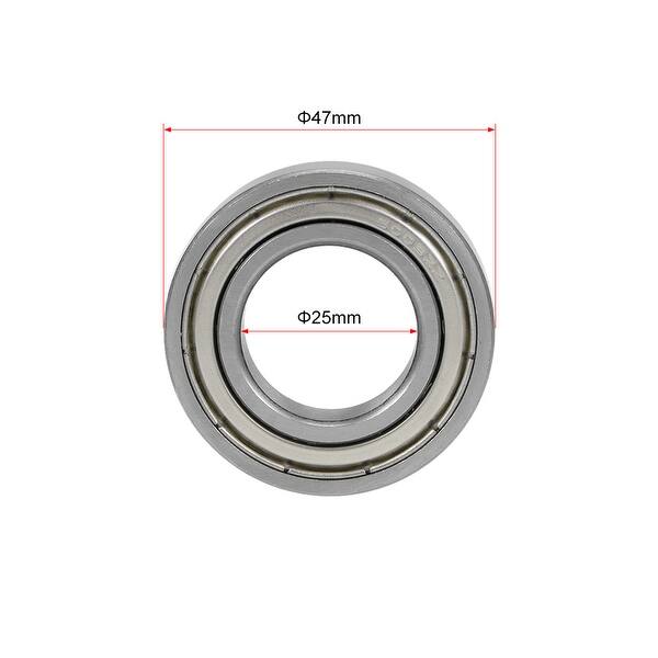 6005ZZ Ball Bearing 25x47x12mm Double Shielded ABEC-1 Bearings ...