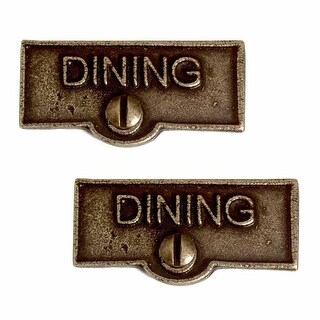 Switch Plate Tags DINING Name Signs Labels Cast Brass Pack of 2 ...