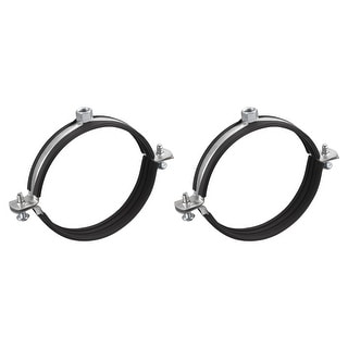 M10 Rigid Pipe Strap Clamps, Pipe Bracket Tube Clip Carbon Steel 2Pcs ...