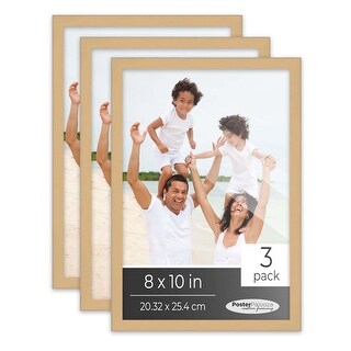 8x10 Natural Picture Frame Set Pack of 3 8x10 Wood Picture Frames for ...