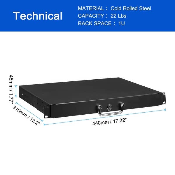 1U Rack Mount Drawer for 19 Inch AV/Network/DJ Equipment Racks or ...