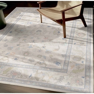 Well Woven Ushak Konya Updated Traditional Pastel Flat-Weave Area Rug ...