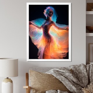 Designart "Iridescent Light Dancer Allure I" Woman Fashion Photography ...