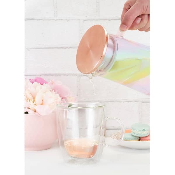 Charlie Iridescent Glass Iced Tea Carafe by Pinky Up - 10" x 6" - Bed ...