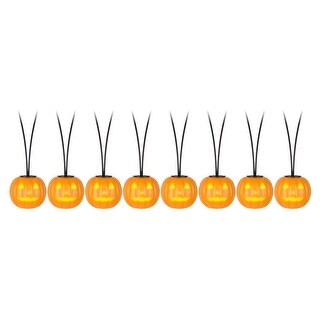 Gemmy Spooky Mood's White 8 ct LED Prelit Musical Jack-O-Lantern String ...