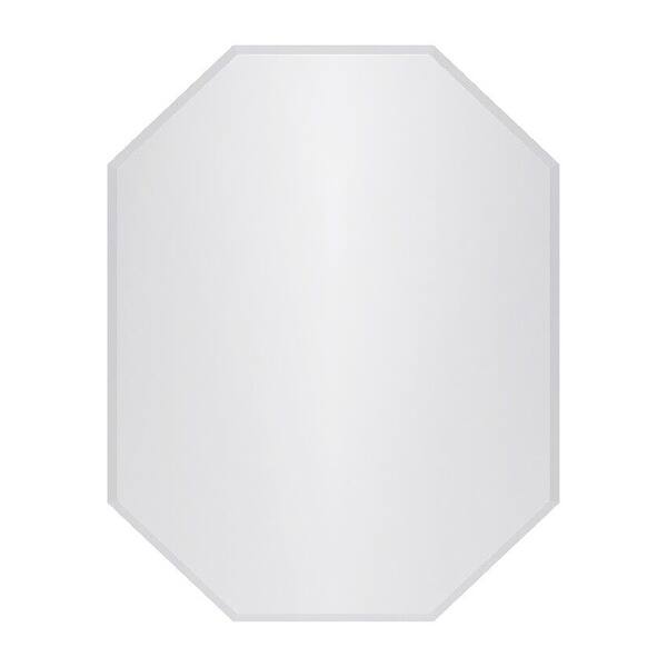 Octagonal Shaped Glass Beveled Mirror Clear - 22"x28" - Bed Bath ...