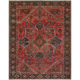 Fine Vintage Heriz Omar Red/Charcoal Rug - 8'6" x 10'6" - Bed Bath ...