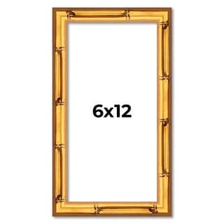 6x12 Frame Gold Bamboo Solid Wood Picture Frame | 1 Inch Moulding - Bed ...