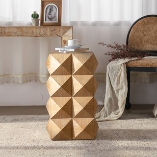 Thre Dimensional Embossed Design Nightstand,Retro Wooden 3D Texture ...