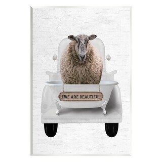 Stupell Ewe Are Beautiful Phrase Wall Plaque Art Design by Lettered and ...