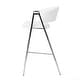 Metal Low Back Bar Stools Set of 2 with Upholstered Seat and Built-In ...
