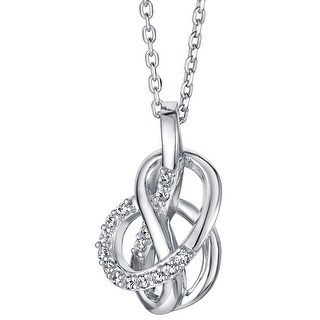 Sterling Silver Infinity Link Pendant, Adjustable Chain - Bed Bath ...