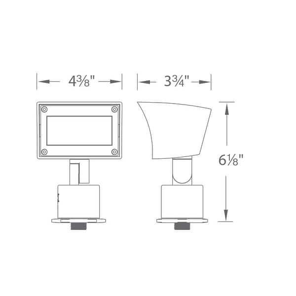 WAC Lighting Wall Wash 6" Tall LED Wall Wash Light with Adjustable ...
