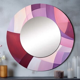 Designart "Mauve Motion Abstract Shapes I" Abstract Shapes Living Room ...