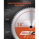 UIMOSO Circular Saw Blade, 14 inch Diameter, 72 Sharp Alloy Teeth, 1 ...