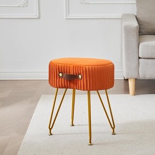 Foot Rest Foot Rest with Handle and Upholstered-Orange - Orange - Bed ...