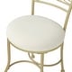 Azalea Park Art Decor Upholstered Iron Vanity Stool - Gold & White - 16 ...