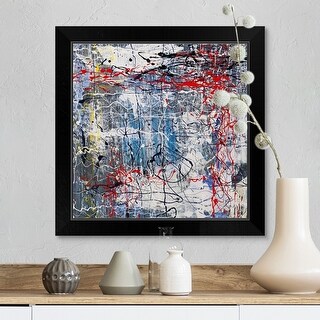 "Crazy String Theory I" Black Framed Print - Bed Bath & Beyond - 30225210
