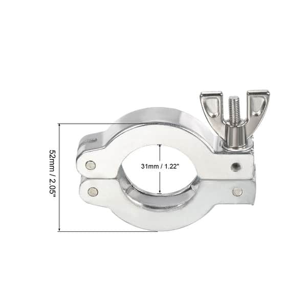 KF-25 Vacuum Clamp, 3 Pack Pipe Clamp with Wing Nut for Ferrule, Silver ...