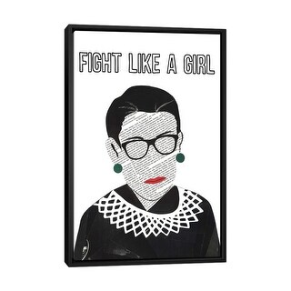 iCanvas "RBG Fight Like A Girl" by Paper Cutz Framed - Bed Bath ...