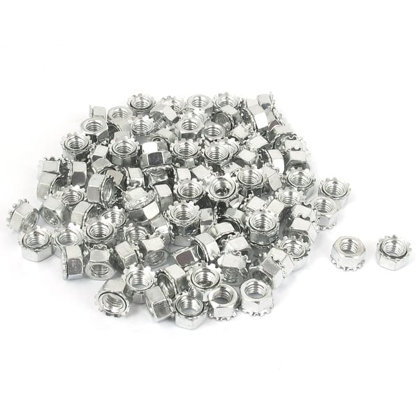 M5 Thread Dia Zinc Plated External Tooth Locknuts Kep Nut Silver Tone ...