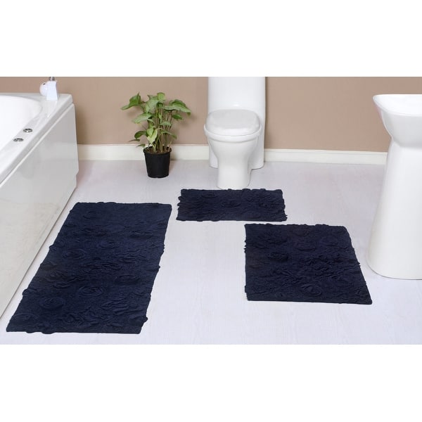 Modesto Bath Rug 100% Cotton Bath Carpet Non-Slip Bathroom Rug Set ...