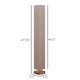 Modern Floor Lamp Linen Lightening Shade Living Room Wooden Base Beige ...