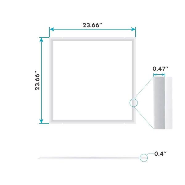 Luxrite 2x2 FT Slim Frame LED Edge Light, 40W, Dimmable, 4000 Lumens ...