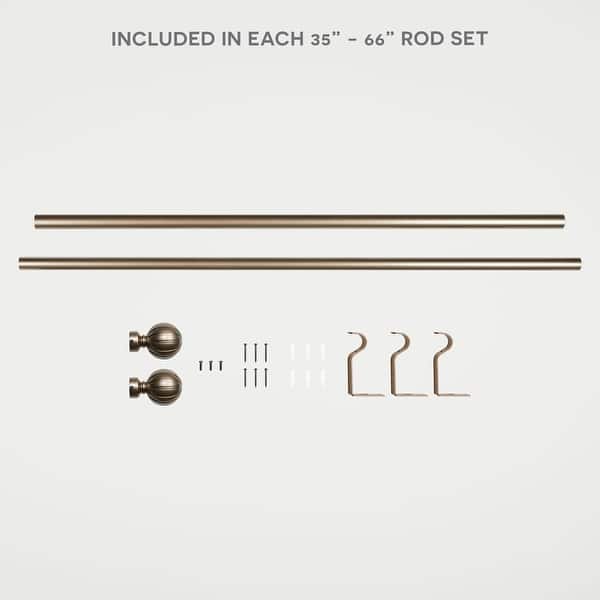 ATI Home Lawson Window Curtain Rod and Finial Set - Bed Bath & Beyond ...