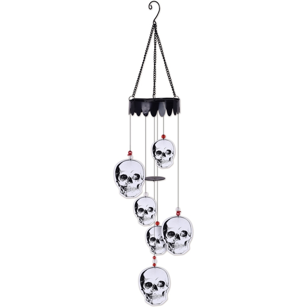 skull wind chime