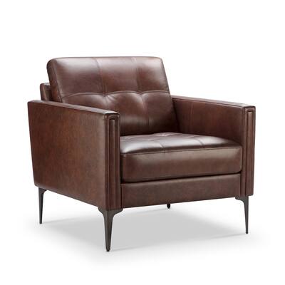 Abbyson Tangelo Top Grain Leather Chair - Overstock - 32647001