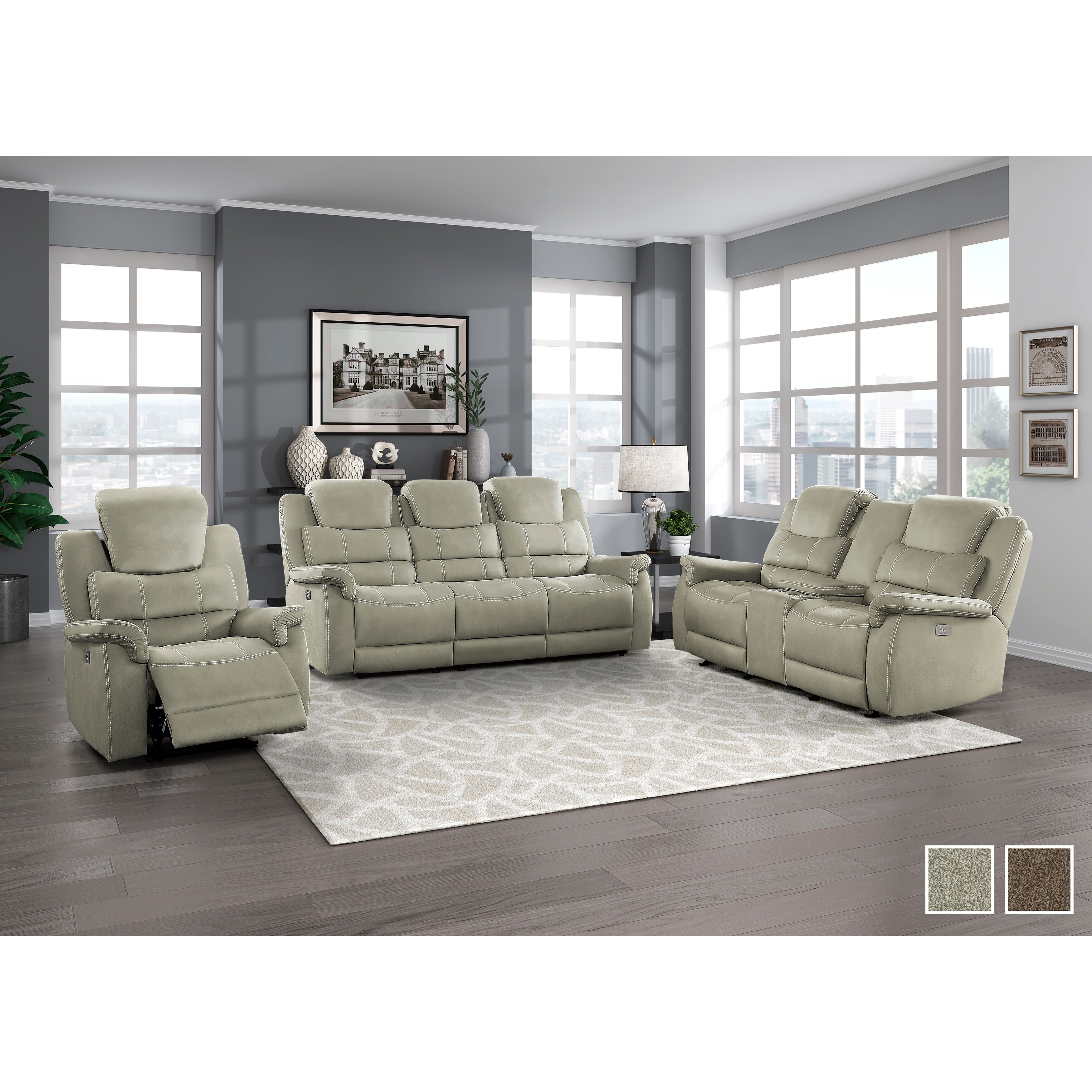 Microfiber Power Recline Living Room Sets - Bed Bath & Beyond