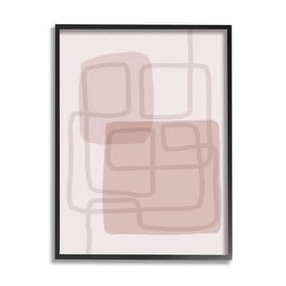 Stupell Soft Abstract Boho Squares Framed Giclee Art by Urban Epiphany ...